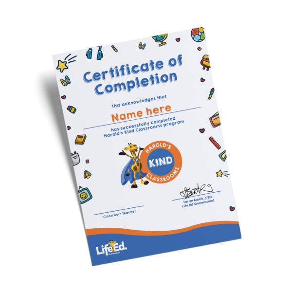 Certificate of completion - Digital | Life Ed Qld